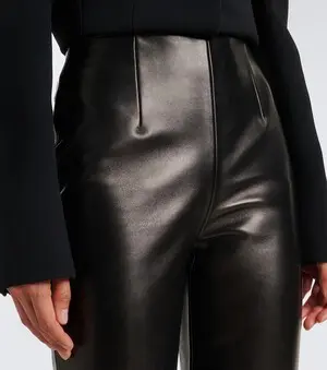 Khaite Ryden Leather Slim Pants