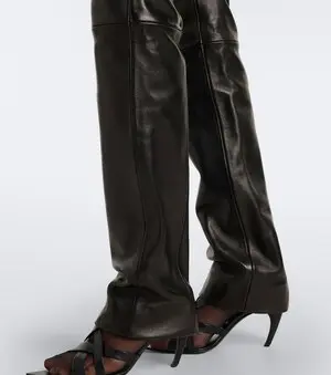 Khaite Ryden Leather Slim Pants