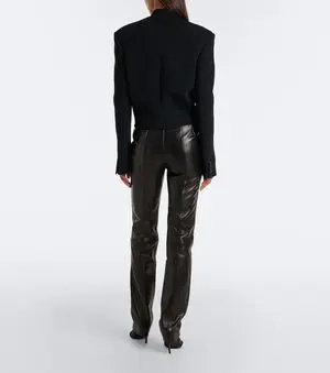 Khaite Ryden Leather Slim Pants