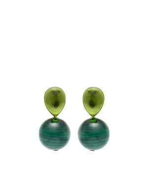 JENNIFER BEHR Allison Embellished Drop Earrings - Green