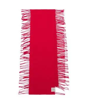 TOTEME Fringed Wool And Cashmere Scarf - Red