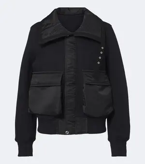 Sacai Paneled Cotton-blend Blouson Jacket