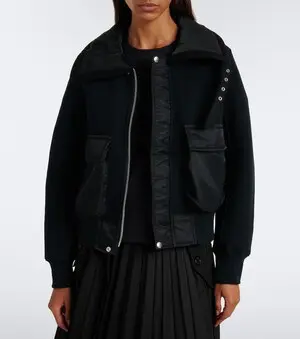 Sacai Paneled Cotton-blend Blouson Jacket