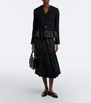 Noir Kei Ninomiya Tiered Midi Skirt