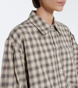 GANNI Checked Cotton Flannel Shirt