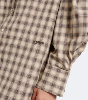 GANNI Checked Cotton Flannel Shirt