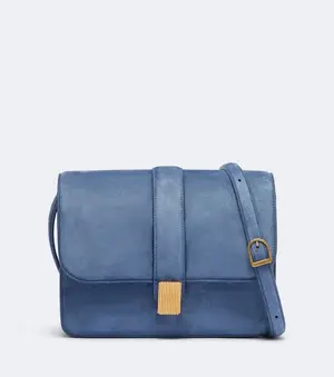 Khaite Blake Medium Suede Crossbody Bag