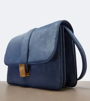 Khaite Blake Medium Suede Crossbody Bag