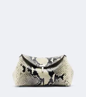 TOTEME T-lock Mini Snake-effect Leather Clutch - Multicoloured