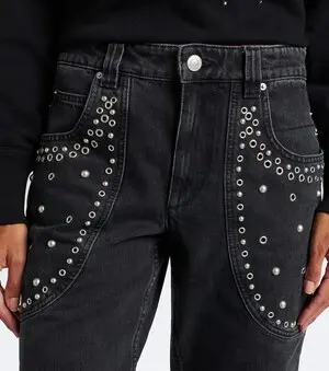 MARANT ETOILE Silka Studded Boot-cut Jeans
