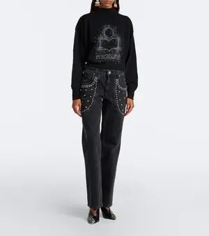 MARANT ETOILE Silka Studded Boot-cut Jeans