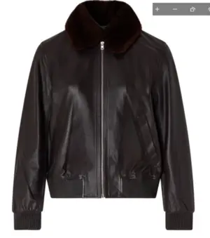 YVES SALOMON Lambskin Bomber Jacket With A Removable Mink Fur Collar