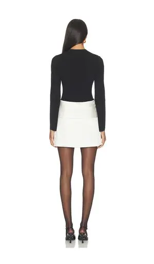 Simkhai Noel Long Sleeve Mini Dress In Black & White
