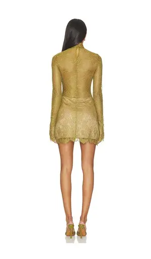 Retrofete Gilana Lace Dress In Yellow - Basil
