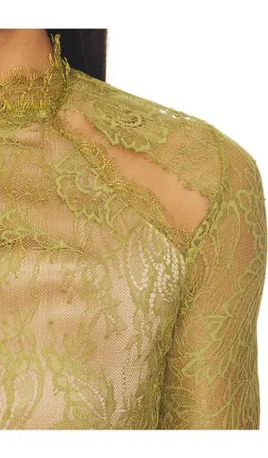 Retrofete Gilana Lace Dress In Yellow - Basil