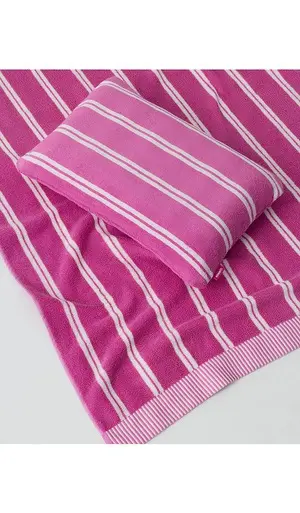 HOMMEY Beach Pillow In Pink - Hibiscus