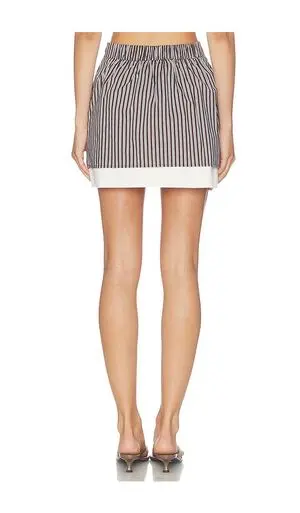 Line & Dot X Chandler Skirt In Brown