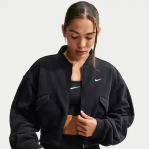 Nike One Therma-fit Fleece Bomber Jacket - Black