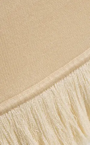 Bottega Veneta Fringed Silk Midi Skirt