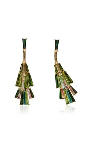 Nak Armstrong Broomstick Tasseled Tourmaline Earrings - Green