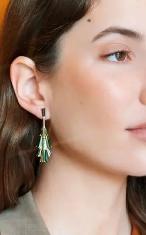 Nak Armstrong Broomstick Tasseled Tourmaline Earrings