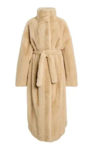 THE FRANKIE SHOP Ravello Faux Fur Robe Coat - Neutral