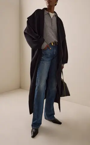 THE FRANKIE SHOP Leroy Funnel-neck Wool-blend Coat