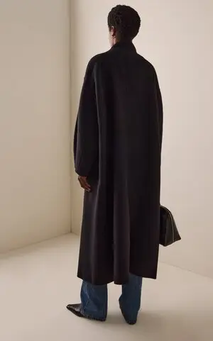 THE FRANKIE SHOP Leroy Funnel-neck Wool-blend Coat