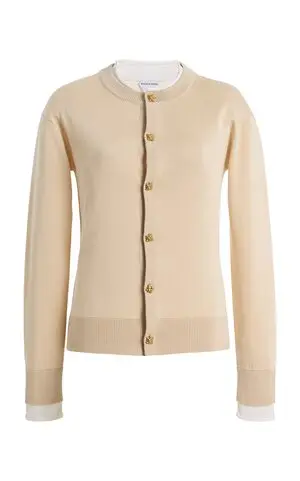 Bottega Veneta Knitted Silk-blend Cardigan - Neutral