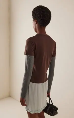 Miu Miu Layered Jersey Top
