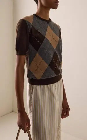 Prada Argyle Cashmere Top