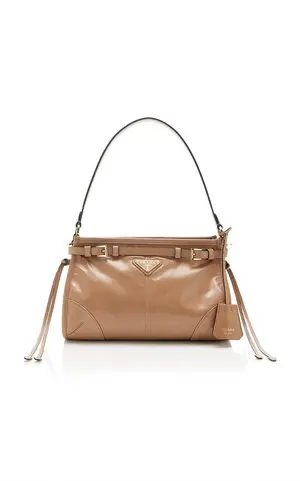 Prada Bonnie Leather Top Handle Bag - Neutral