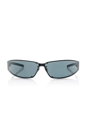 Saint Laurent Rimless Racer-frame Metal Sunglasses - Black