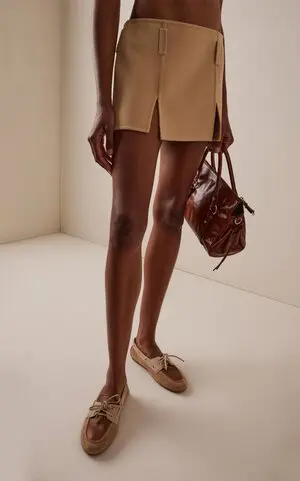 Miu Miu Cashmere-wool Mini Skirt - Neutral