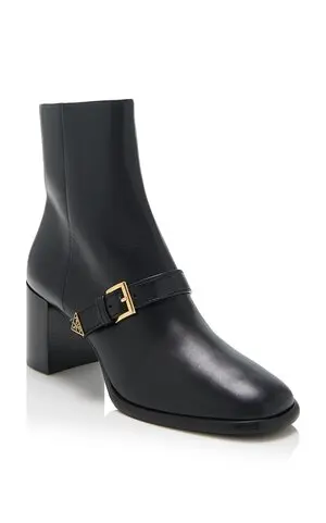 Prada Tronchetti Leather Boots - Black