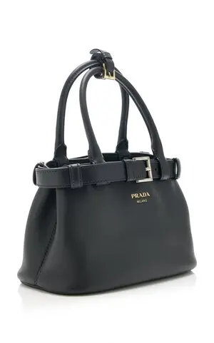 Prada Buckled Leather Top Handle Bag