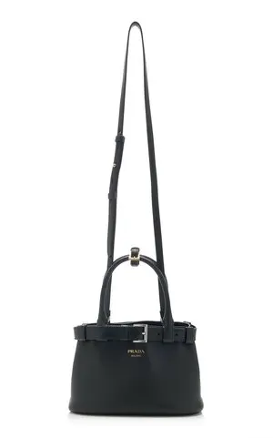 Prada Buckled Leather Top Handle Bag