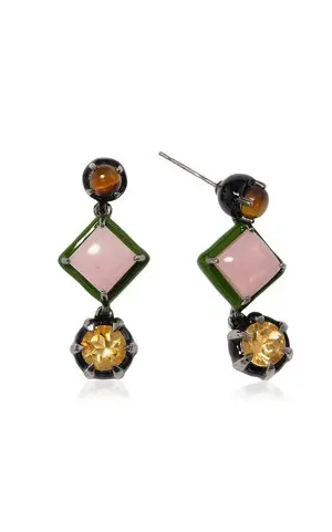 Nak Armstrong Trophy Sterling Silver Opal Earrings - Pink