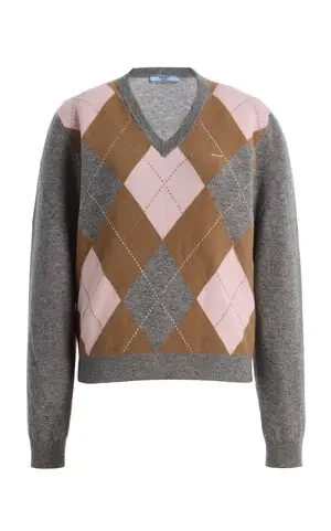 Prada Argyle Cashmere Sweater - Multi