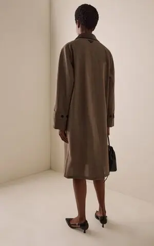 Prada Houndstooth Wool Coat