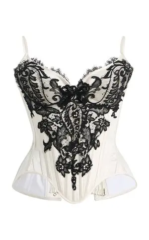 WIEDERHOEFT Exclusive Lace Corset Top - Ivory