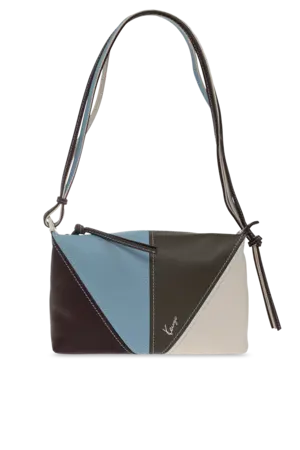 Kenzo Leather Bag With Logo - Multicolour