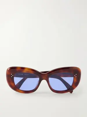 Celine Diane Round-frame Acetate Sunglasses - Tortoiseshell