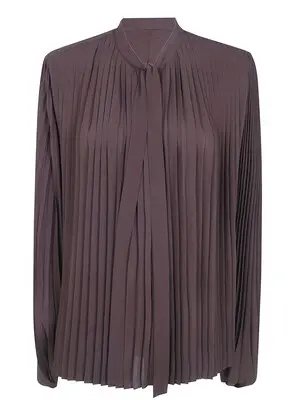 TOM FORD Shirt Lavalliere "viscose Crepe De Chine Sunray Plisse - Green