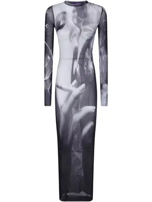JEAN PAUL GAULTIER Mesh Long Dress "smoking