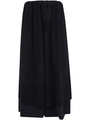 Comme Des Garçons Wide-leg Trousers Light Wool Tropical - Black