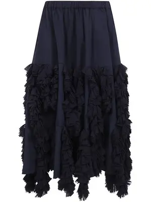 Comme Des Garçons Midi Skirt Polyester Broad Thick