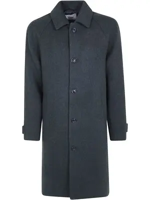 LES DEUX Coat Solid Wool "solid Wool Coat - Green
