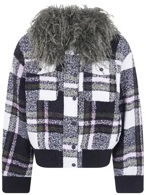 Essentiel Antwerp Bomber Jacket Faux Fur Collar "kpop - Black