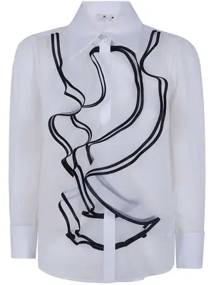 Elisabetta Franchi Shirt Ivory - Black